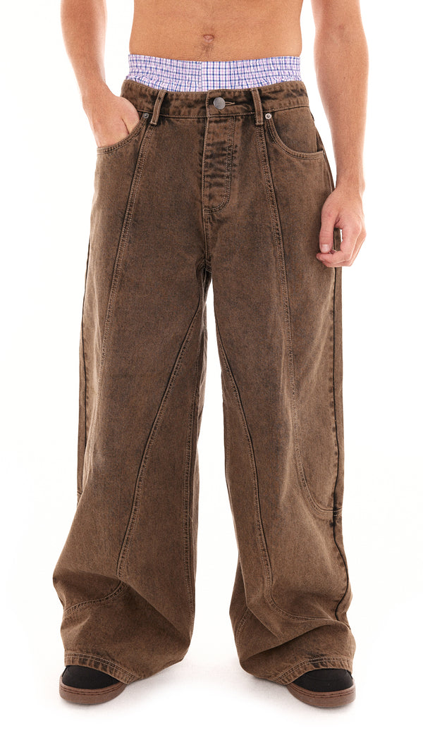 PERALTA JEANS BROWN - Basic Pleasure Mode